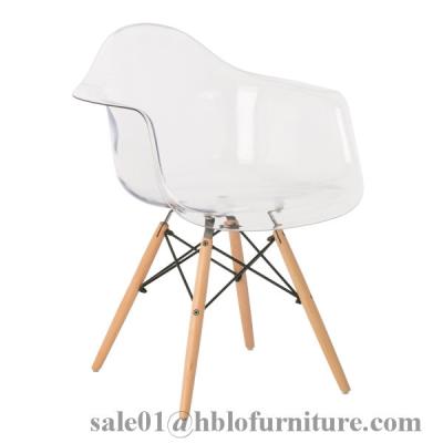 China transparent wood leg ims chair with armrest upholstered for sale
