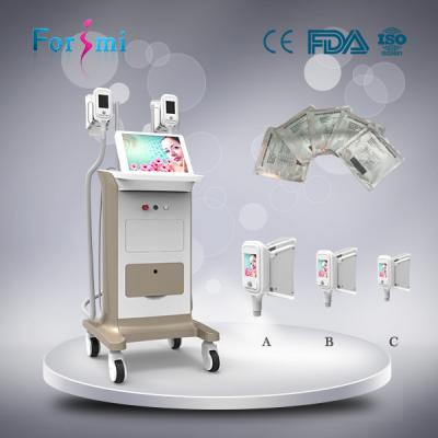 China cryolipolysis freezing fat cells procedure cost slimming machine 1800w power 2inch handle screen for sale