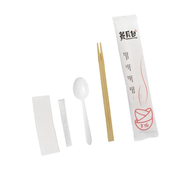 Quality Restaurant Disposable PP Cutlery Bag Set with Biodegradable Napkin and Printed for sale