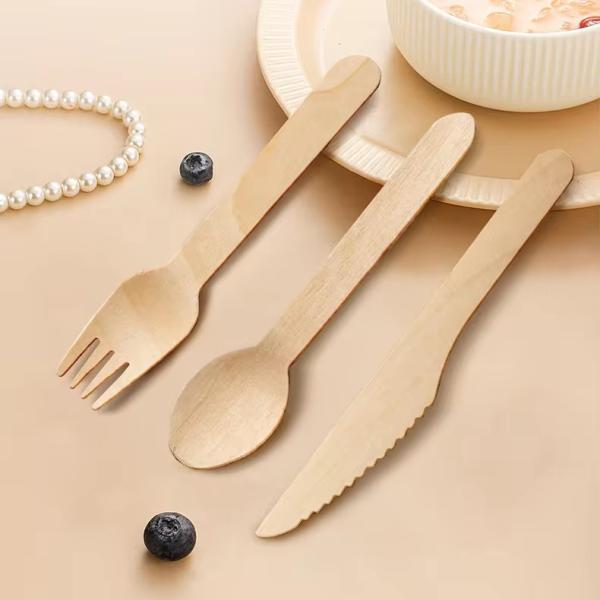 Quality Wooden Cutlery Set with Pouch Custom Logo 165mm Quantity 1 Eco-Friendly Biodegradable for sale