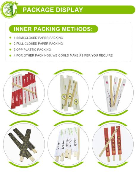 Quality Giveaways Custom Print Logo Pouch Disposable Bamboo Chopsticks CLASSIC Design for sale