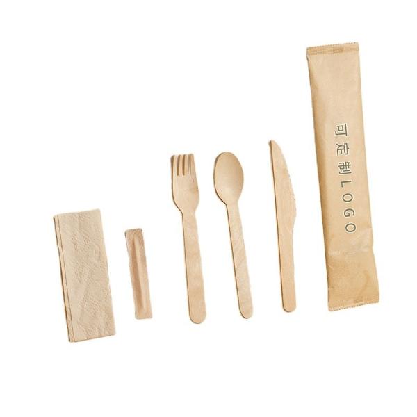 Quality Wooden Cutlery Set with Pouch Custom Logo 165mm Quantity 1 Eco-Friendly for sale