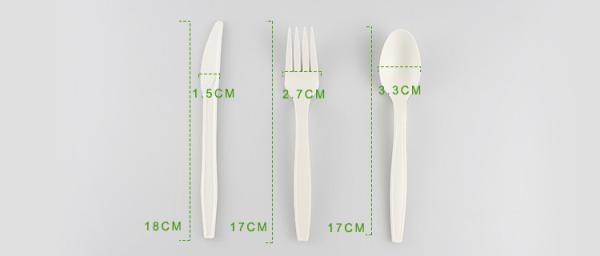 Quality PLA cornstarch buffets for events eco friendly compostable biodegradable cutlery for sale