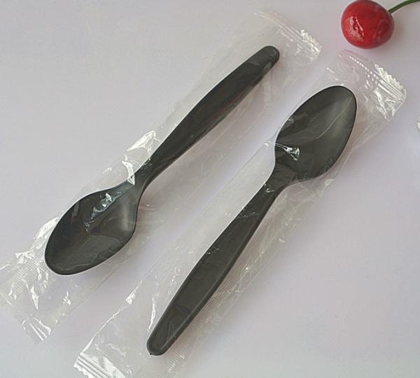 Quality Rice white PLA biodegradable cutlery Disposable spoon fork and knife with Trade for sale