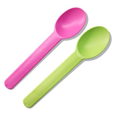 China Small Dessert Spoons Made of Biodegradable Cornstarch with Customized Logo and Color for sale