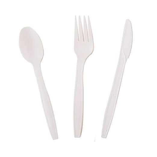 Quality Compostable Cutlery Biodegradable Spoon and Fork Knife Tableware PSM for Restaurants for sale