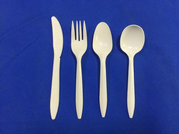 Quality Compostable Cornstarch Cutlery Set for Sustainable Potluck Dinners and Catered for sale