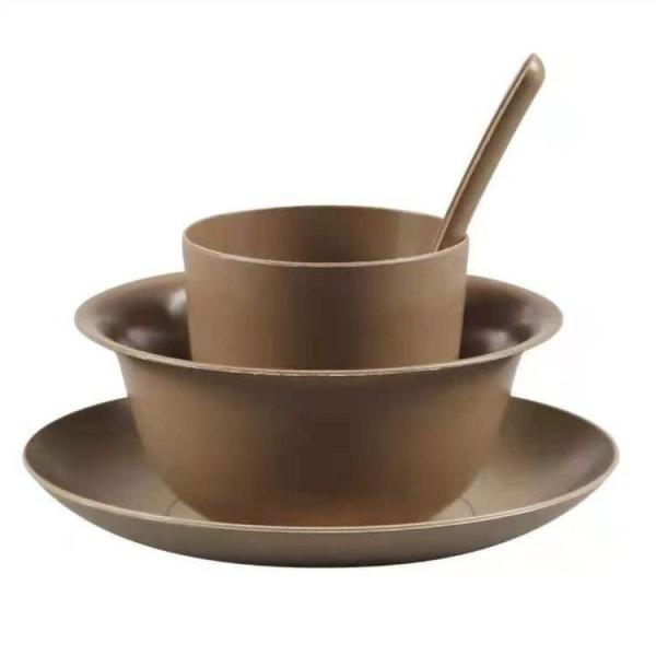 Quality Novelty Design 100% Compostable Wheat Straws Cutlery Set for Eco-Friendly Dining for sale