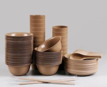 Quality Sustainable Catering Supplies with Biodegradable Rice Husk Tableware and for sale