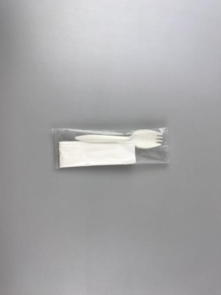 Quality Custom Logo Biodegradable Flatware Disposable Spork with Individual Wrapping and for sale