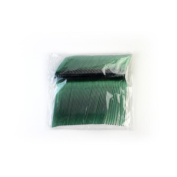 Quality 100pcs/box Heavy Duty Disposable Forks Clear Green Plastic Silverware for for sale