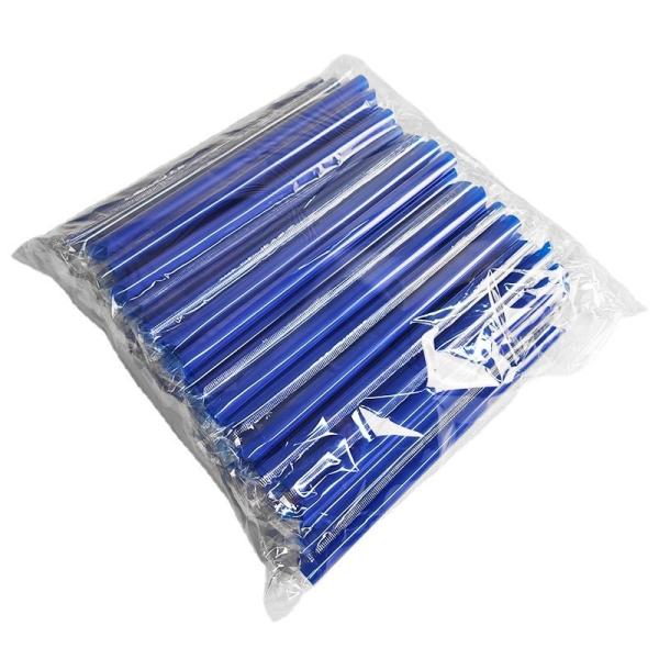 Quality 0.6g-1.5g PLA Disposable Straws in Klein Blue Eco-Friendly and 100% Compostable for Drinks for sale