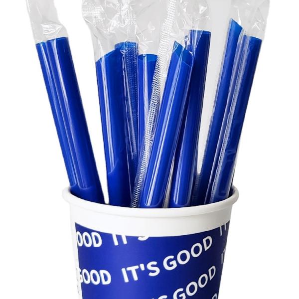Quality 0.6g-1.5g PLA Disposable Straws in Klein Blue Eco-Friendly and 100% Compostable for sale