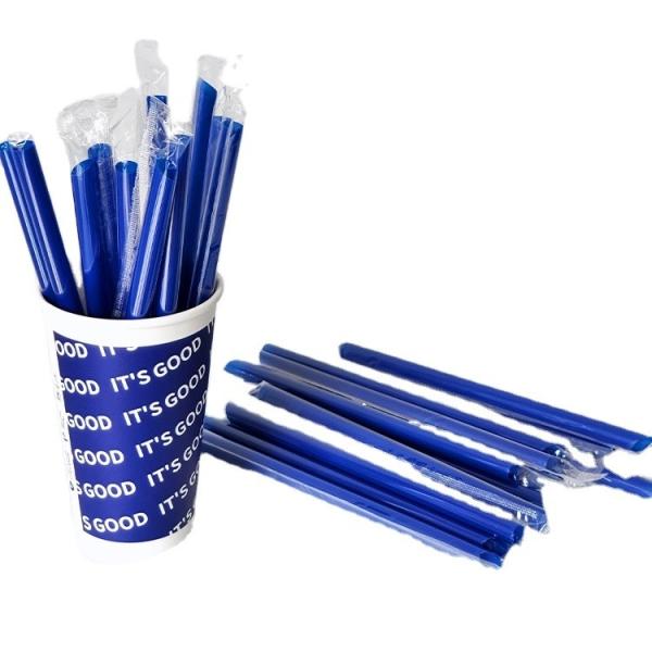 Quality 0.6g-1.5g PLA Disposable Straws in Klein Blue Eco-Friendly and 100% Compostable for sale