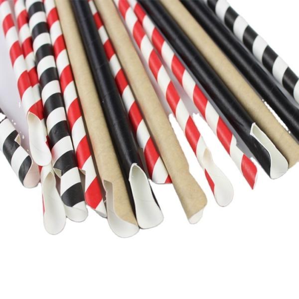 Quality Customizable Printing Paper Straws for Bubble Tea Food Grade and Wrapped for sale