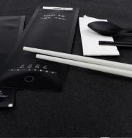 China Household Black Flatware Cutlery Set with Disposable Spoon and Plastic Flatware for sale