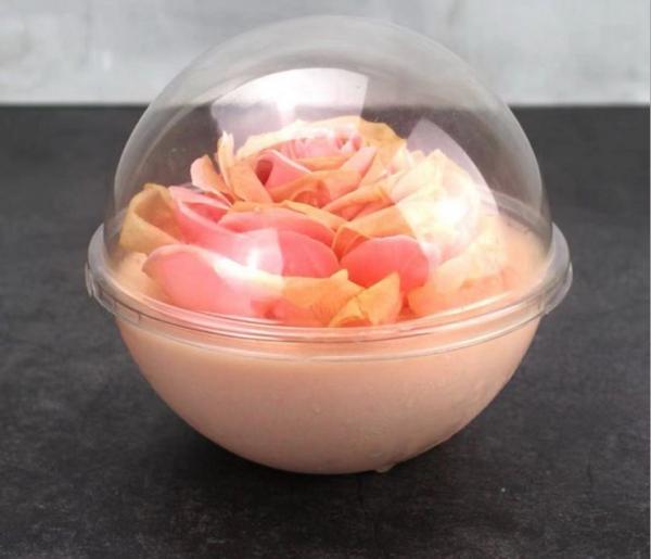 Quality Everyday Season Salad Pink Plastic Packaging Bowl for Take Away Quantity 1 for sale
