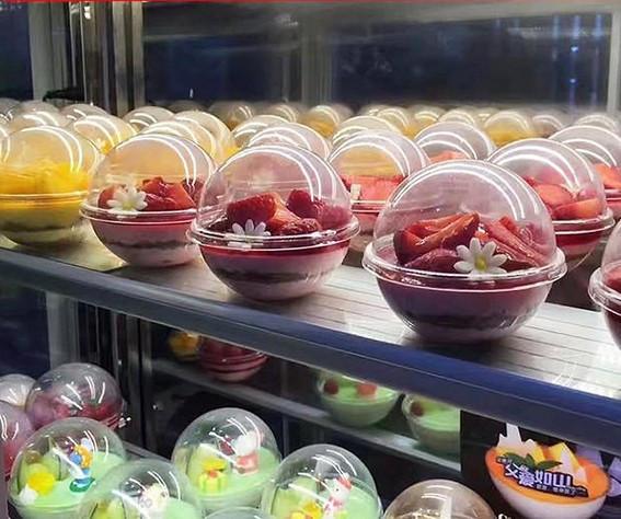 Quality Everyday Season Salad Pink Plastic Packaging Bowl for Take Away Quantity 1 for sale
