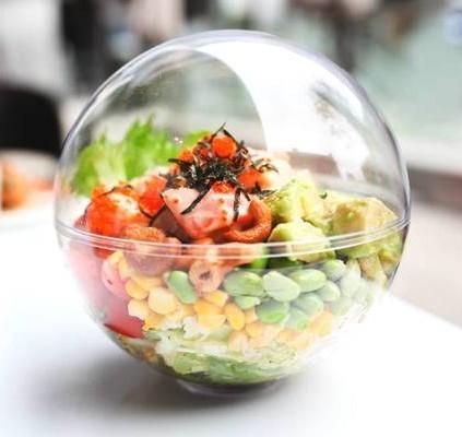 Quality Stocked Disposable Souffle Cups Bowl Packaging Transparent Ball Bowl Dinnerware for sale