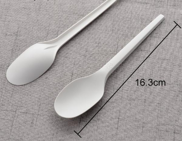 Quality Everyday Season Cutlery Set 100% Bio Degradable Compostable White Spoon Fork and for sale