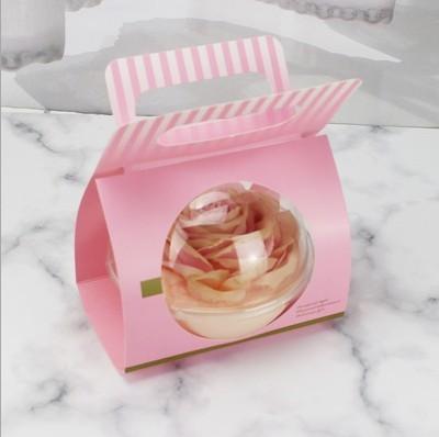 Quality Paper Card Carry Plastic Poke Bowl for Poke Salad Cake Dessert Dimension 13.5* 5 for sale