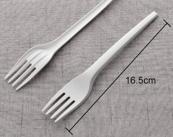 Quality Everyday Season Cutlery Set 100% Bio Degradable Compostable White Spoon Fork and for sale