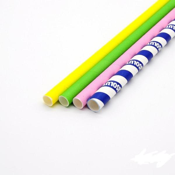Quality Lightpink Stock Color Boba Paper Thick Straw Slushie Paper Straws with Printing for sale