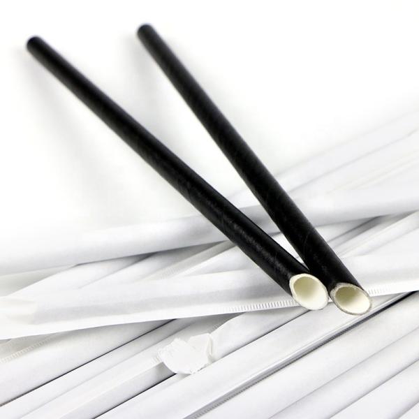 Quality 12mm Biodegradable Paper Straws for Bubble Tea Commercial Buyer Cafes and Coffee for sale