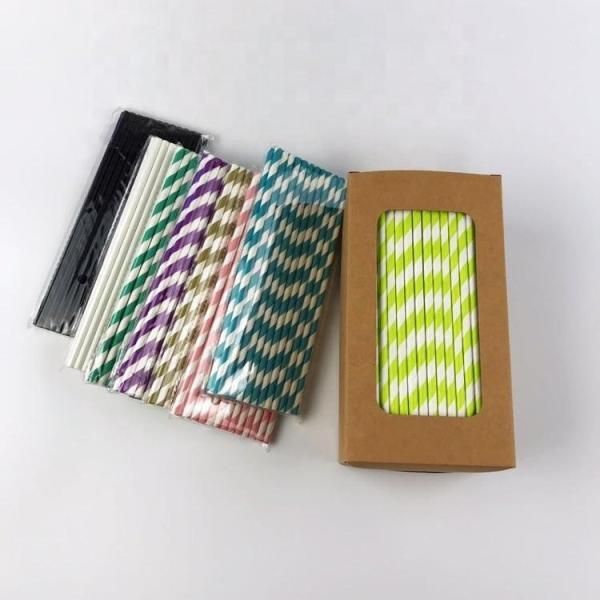 Quality Food Grade Paper Straws Packaging Custom Box for Bar Accessories Type Drinking for sale
