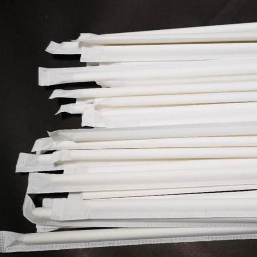 Quality Everyday Season Biodegradable Paper Straws Single Wrapped with Custom Logo Printing for sale
