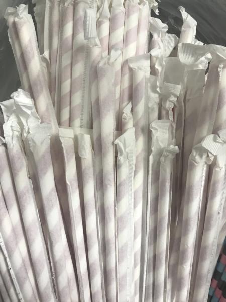 Quality Everyday Season Biodegradable Paper Straws Single Wrapped with Custom Logo for sale