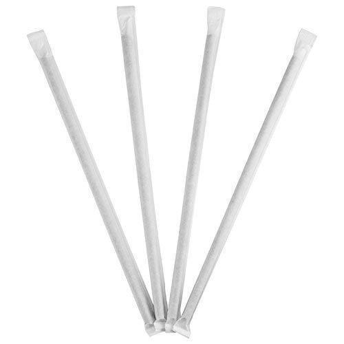 Individual Packed Biodegradable White Paper Straws for Restaurant in Hotpink Color