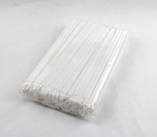 Individual Packed Biodegradable White Paper Straws for Restaurant in Hotpink Color