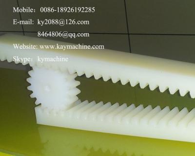 China Nylon gear rack UHMWPE gear rack POM / Acetal gear rack for sale