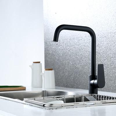 Cina Gli ss gettano il singolo rubinetto Chrome della cucina della maniglia finiscono il rubinetto di miscelatore caldo dell'acqua fredda in vendita