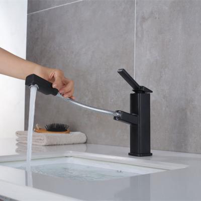 China Het messing trekt van het het Gaten Enige Handvat van 360°Swivel Enige het Bassinmixer in Matte Black terug Te koop