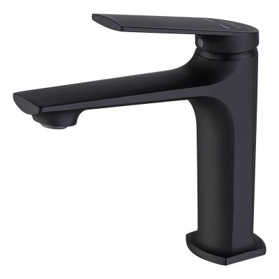 China Modernes einzelnes Messingloch-einzelner Griff-Becken-Mischer in Chrome Matte Black Gold zu verkaufen