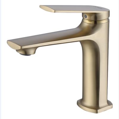 China Modernes einzelnes Messingloch-einzelner Griff-Becken-Mischer in Chrome Matte Black Gold zu verkaufen
