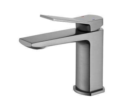 China Misturador da bacia do punho do único furo moderno de bronze único em Matte Black Grey à venda