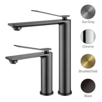 China Van het het Handvatbassin van de hotelvilla de Enige Tapkraan van de Mixerchrome Matte Black Bathroom Vessel Sink Te koop