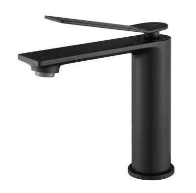 China Van het het Handvatbassin van de hotelvilla de Enige Tapkraan van de Mixerchrome Matte Black Bathroom Vessel Sink Te koop