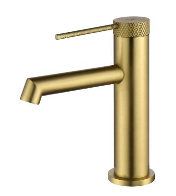 Cina Singolo miscelatore del bacino della maniglia del singolo foro moderno d'ottone in Chrome Matte Black Gold Grey in vendita