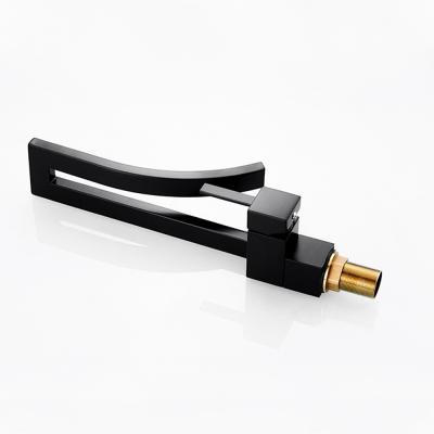 Cina Singolo miscelatore del bacino della maniglia del singolo foro moderno d'ottone in Matte Black in vendita