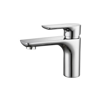 China Misturador da bacia do punho do único furo moderno de bronze único em Chrome à venda