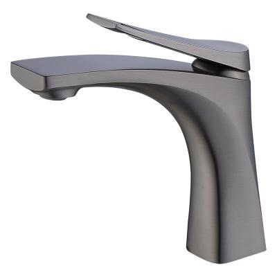 China Mixer van het het Handvatbassin van het messings de Moderne Enige Gat Enige in Chrome Matte Black Gold Grey Te koop