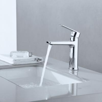 China Cubra con cinc el solo mezclador del lavabo de la manija del solo agujero moderno en Chrome Matte Black en venta