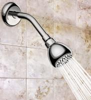 China Wall Mount Fixed Shower Head with Shower Arm Flange ABS G 1/2 1.8 GPM for sale