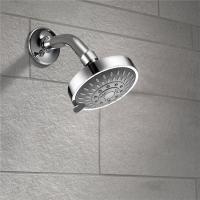 China 4 Inch Single Wall Mounted Shower Head 5 Spray Chrome ABS with Brass Ball Joint G1/2 for sale