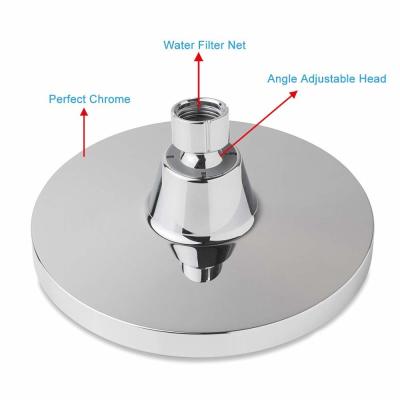 China 6in Square Overhead Fixed Rain Shower Head Chrome Black Water Saving for sale