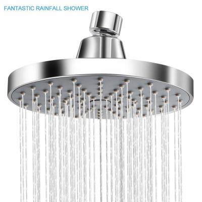 China 6in Square Overhead Fixed Rain Shower Head Chrome Black Water Saving for sale